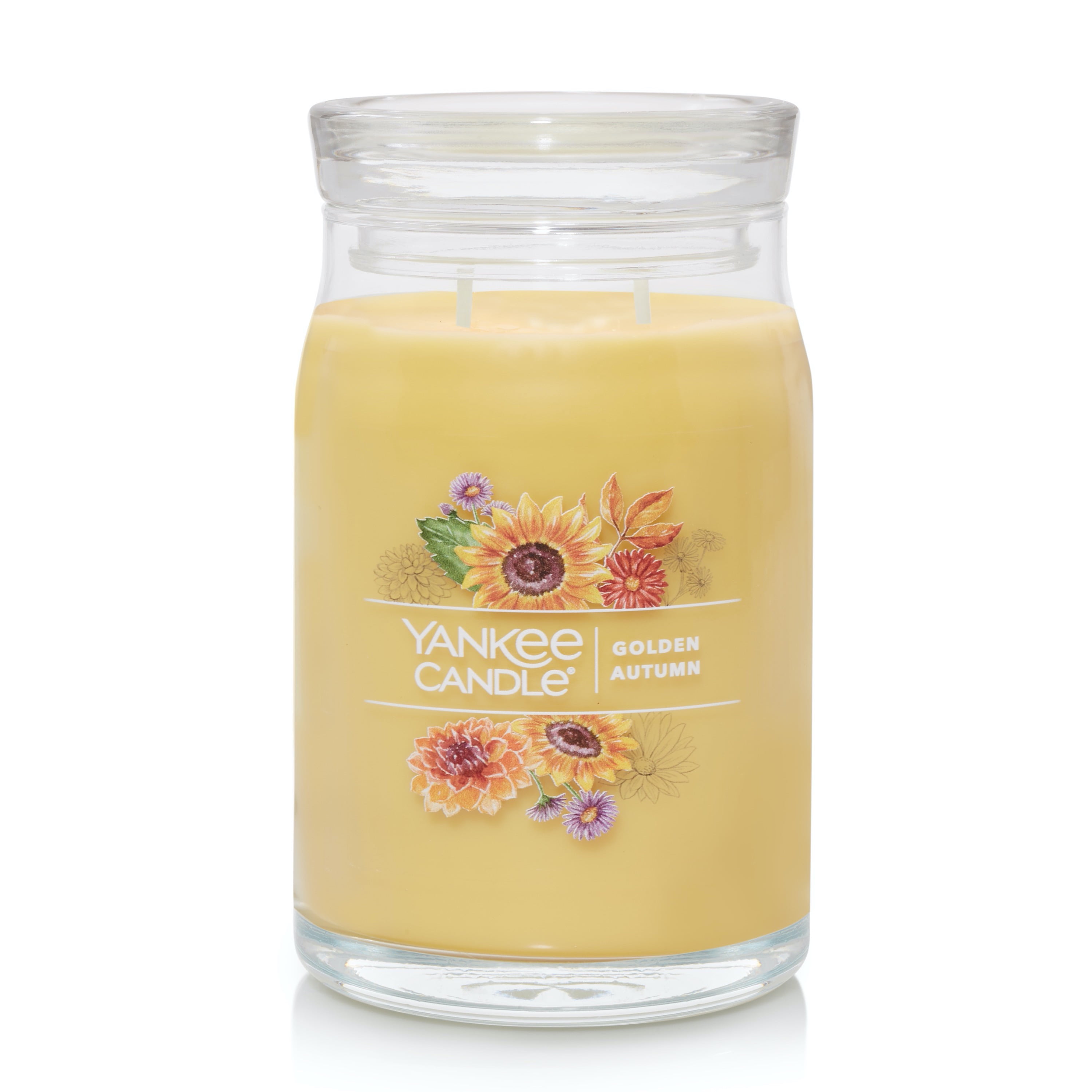 Yankee Candle Golden Autumn Large Jar Candle, Scented with Blossoms ...