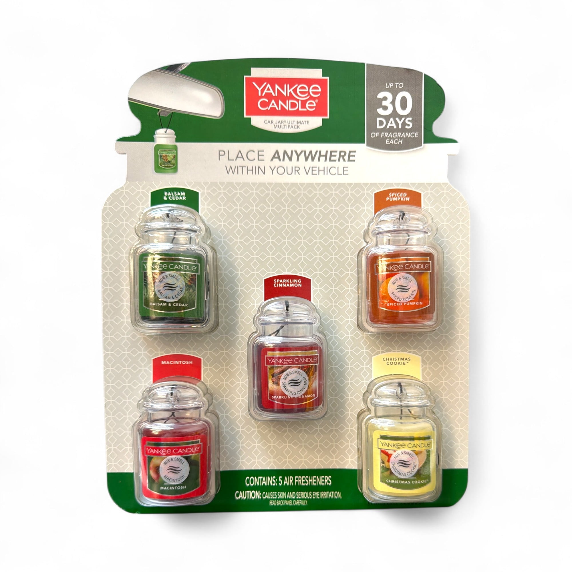 Yankee Candle Car Jar Ultimate Multipack Air Freshener, Holiday Scents ...
