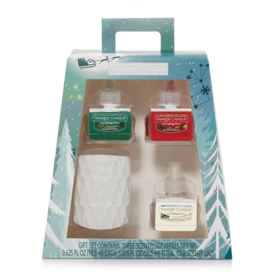 Yankee Candle Holiday Scentplug Gift Set with an Organic Diffuser and a ...