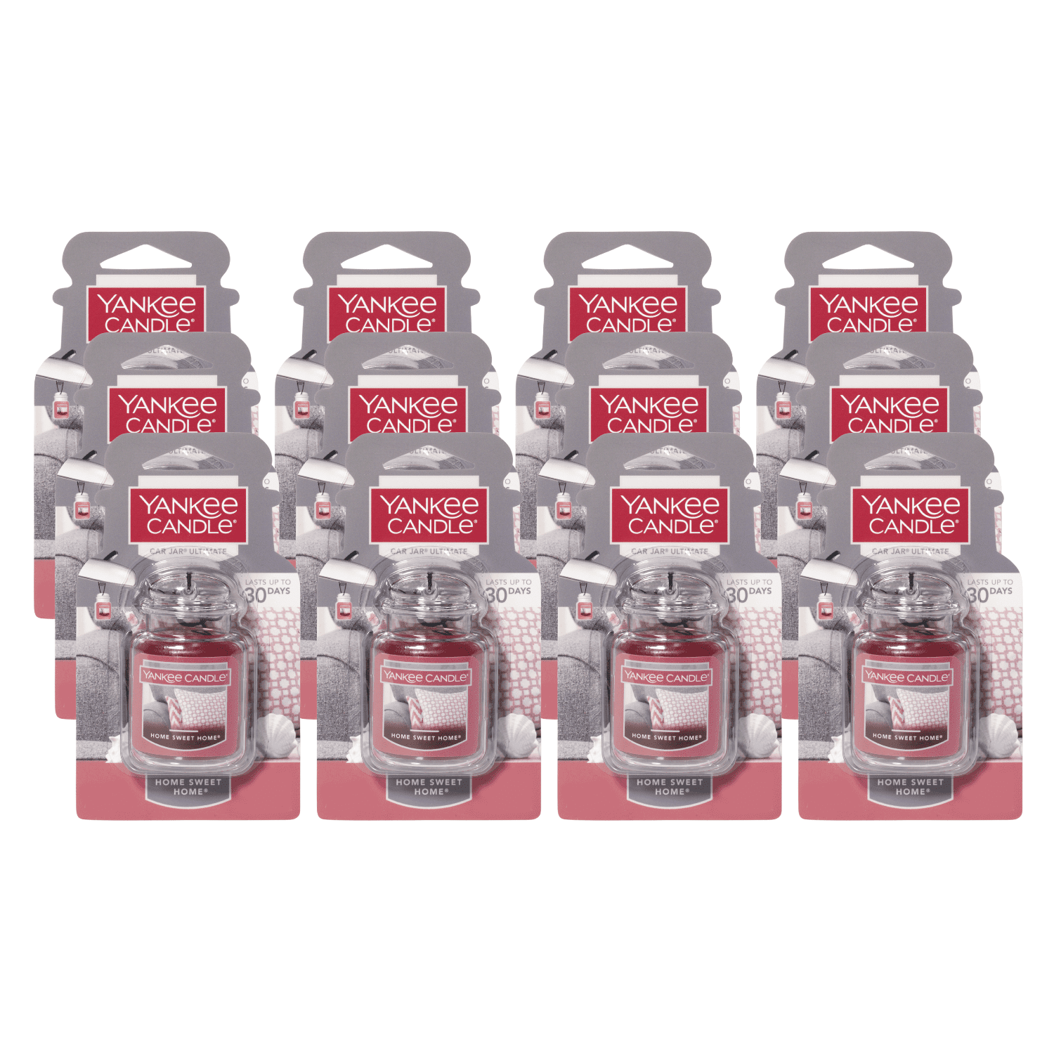 Yankee Candle Home Sweet Home Car Jar Ultimate, 0.96 oz (Pack of 12 ...