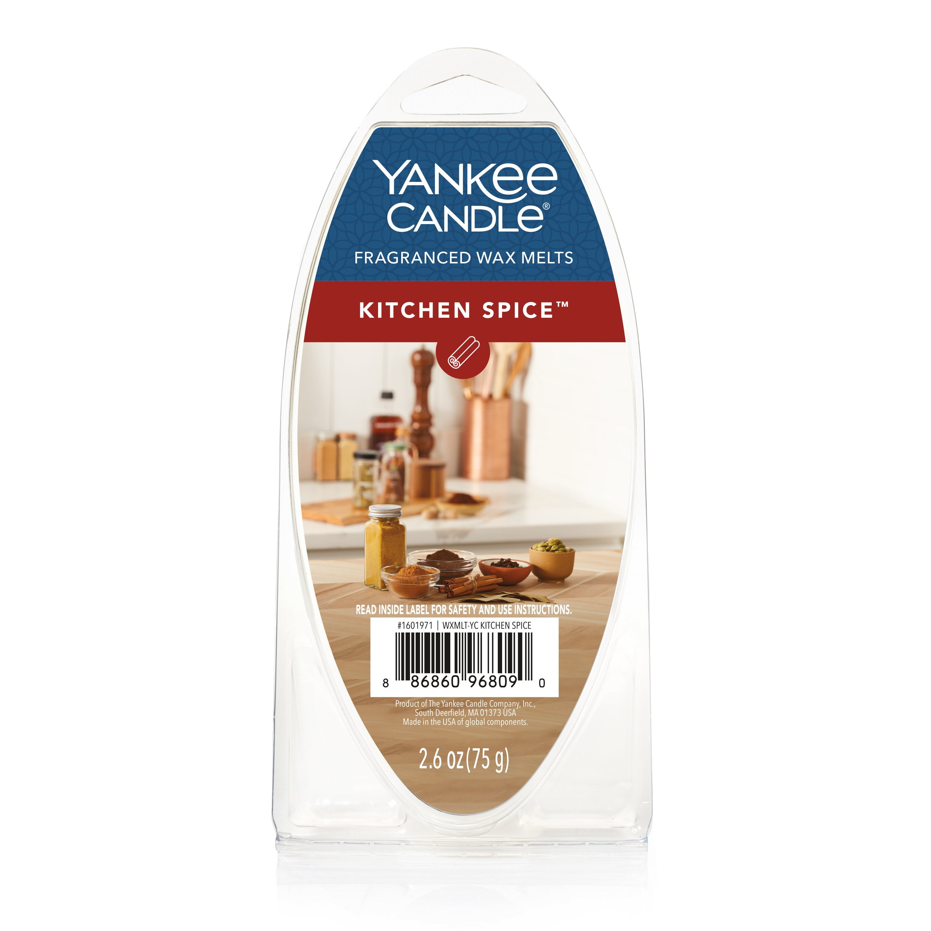 Yankee Candle Kitchen Spice Fragranced 6pc Wax Melts, 1 Pack of 6, 2.6 ...