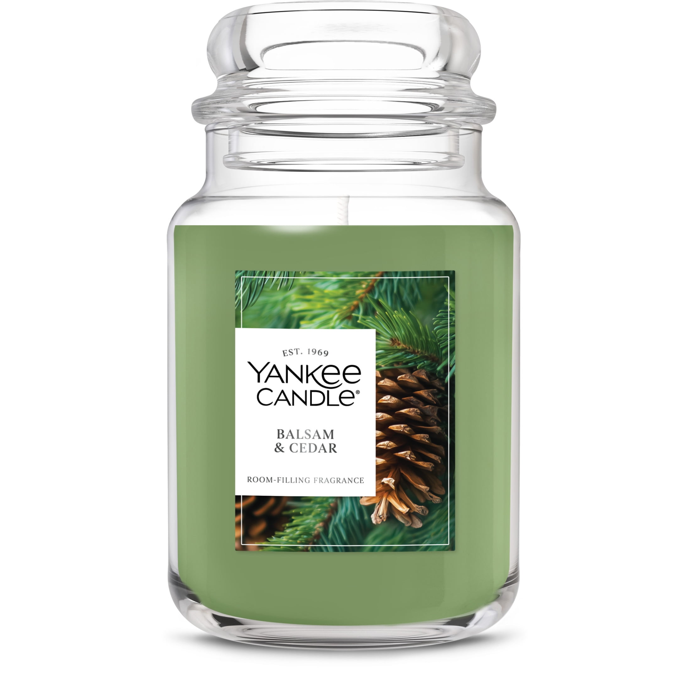 Yankee Candle Balsam & Cedar Original Large Jar Scented Candles, 22 oz ...