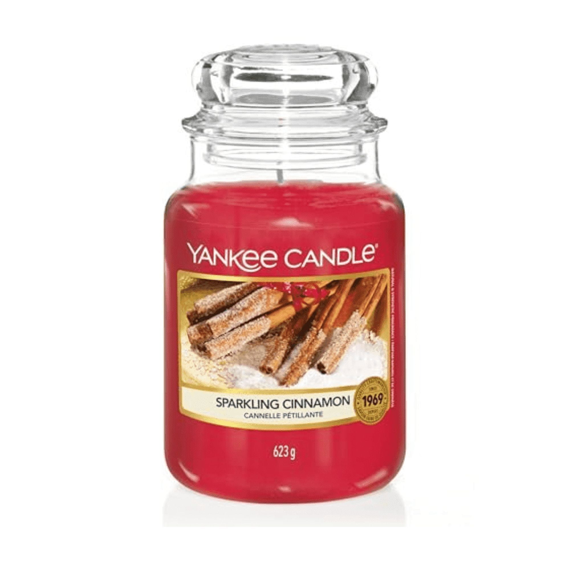 Yankee Candle Large Jar Sparkling Cinnamon Scented Candle with Up to ...
