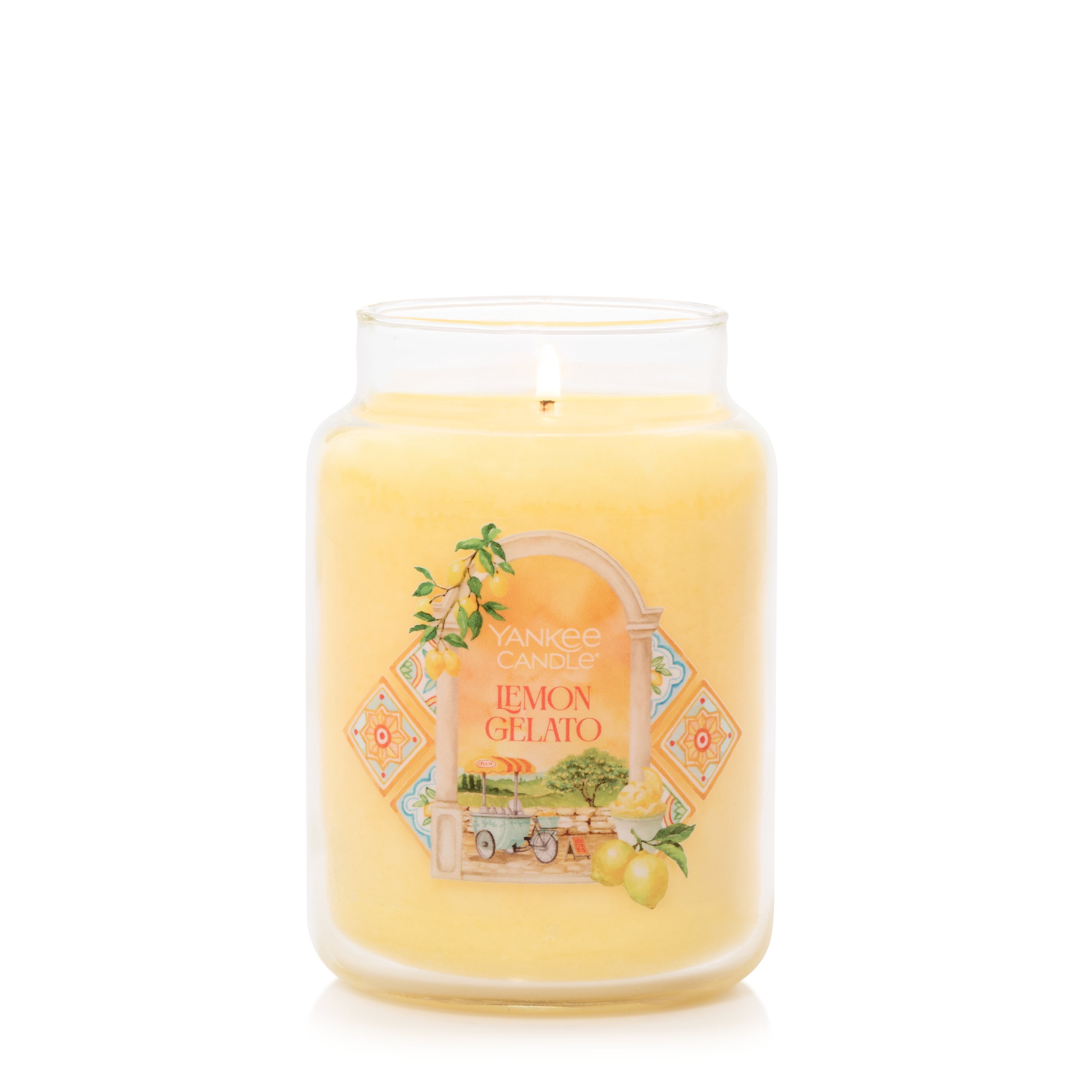 Yankee Candle Lemon Gelato Original Large Scented Jar Candle, 22 oz ...