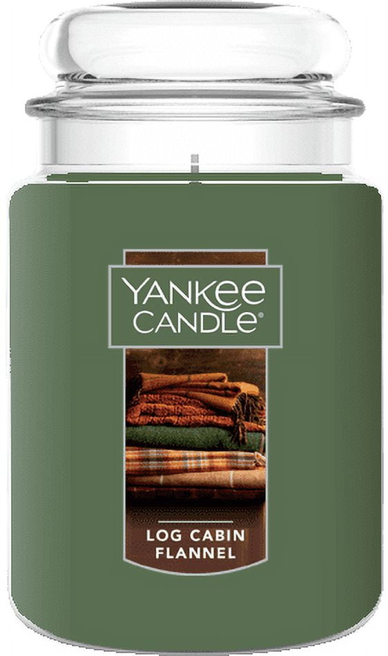 Yankee Candle Log Cabin Flannel Original Large Scented Jar Candle, 22 ...