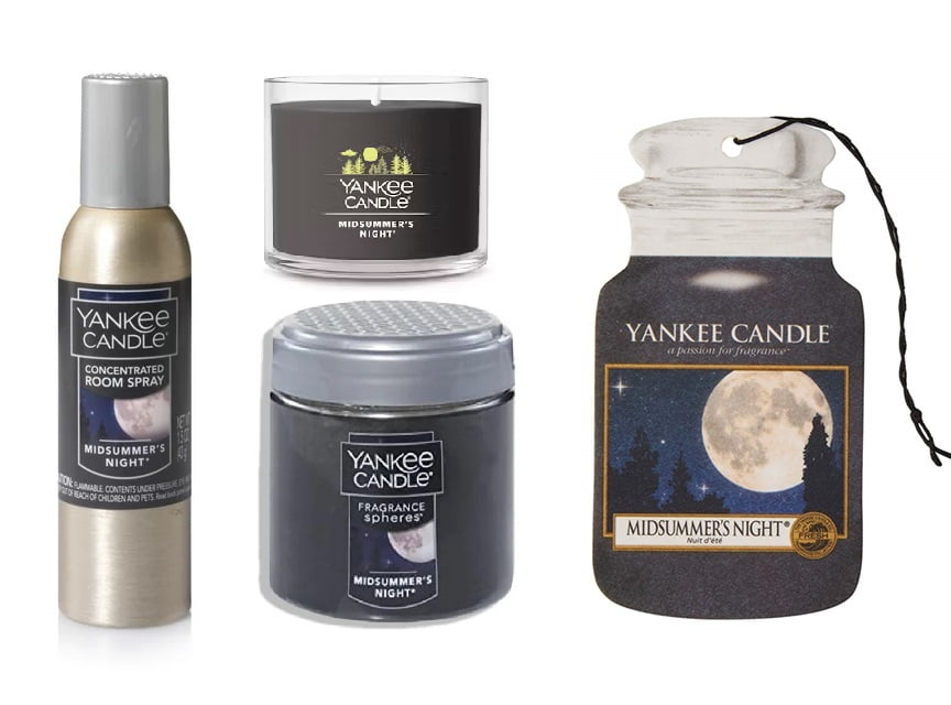 Yankee Candle Midsummer Night Home/Car Air Freshener Gift Set with Odor ...