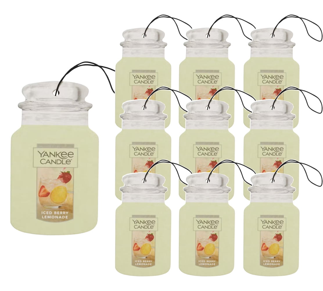 Yankee Candle Paper Car Jar, Iced Berry Lemonade (Pack of 10) - Walmart.com
