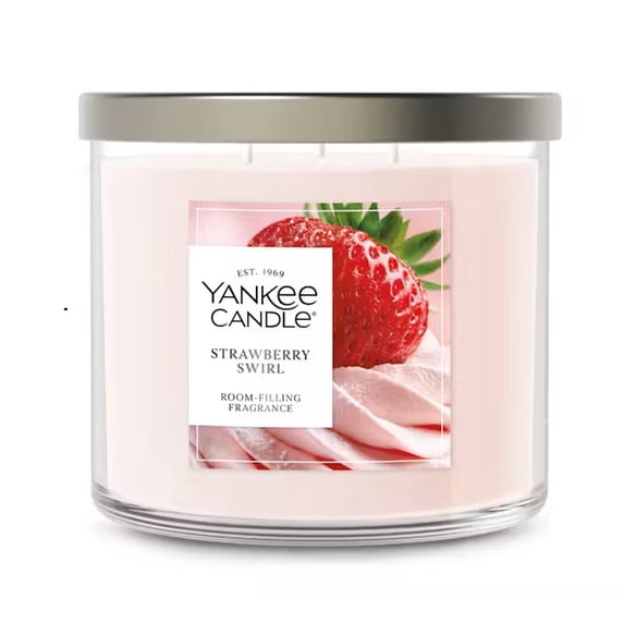 Yankee Candle STRAWBERRY SWIRL Large Signature 3-Wick Tumbler Candle ...
