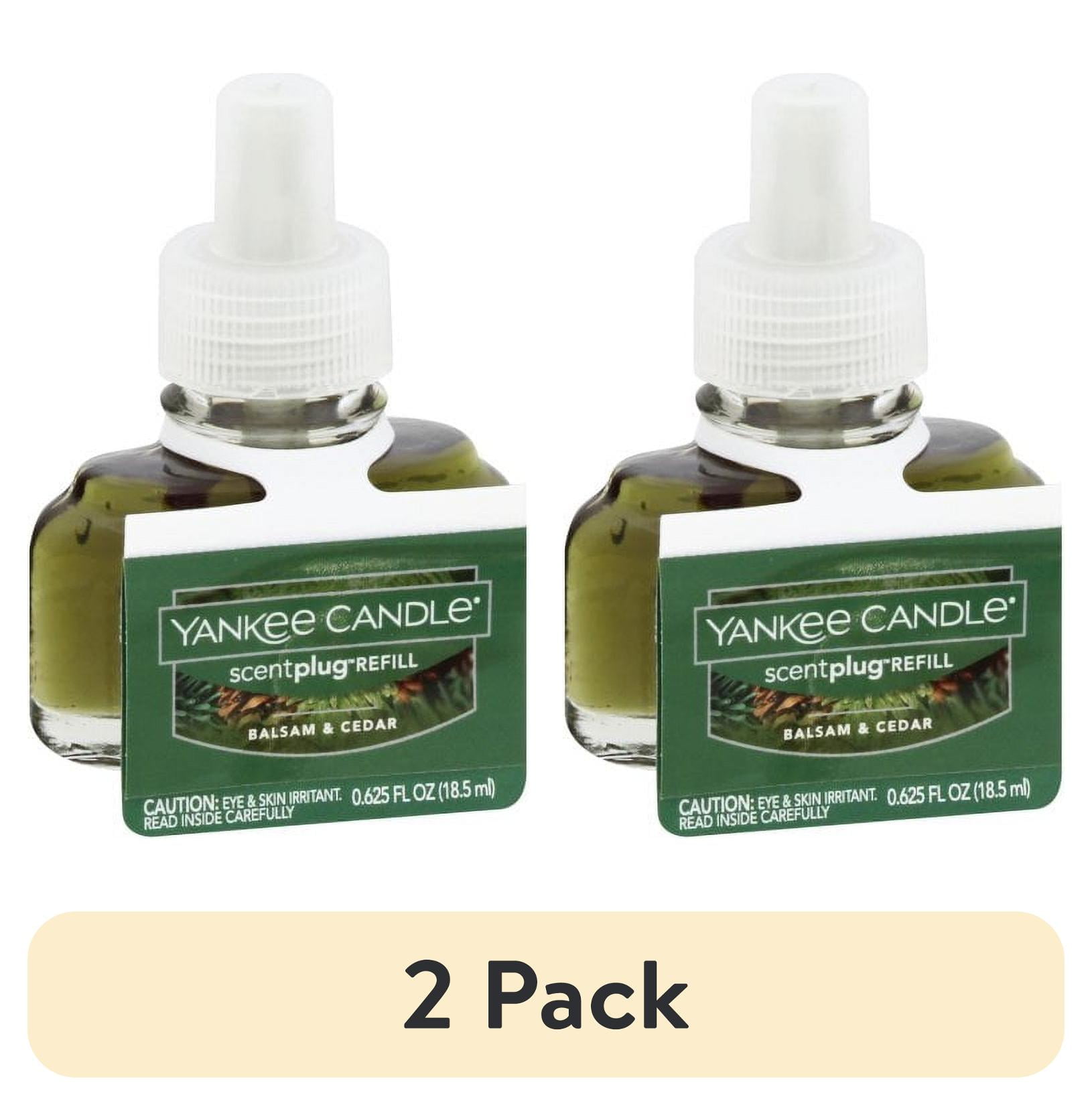 (2 pack) Yankee Candle Scent Plug Refill, Balsam & Cedar (Pack of 1 ...