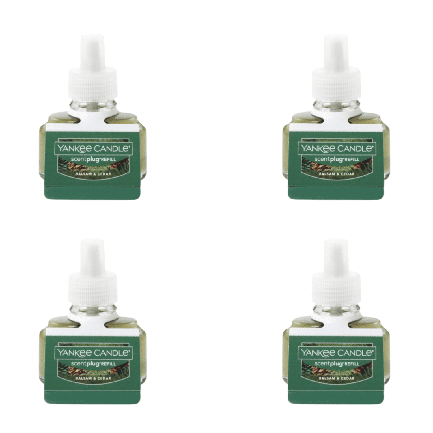 Yankee Candle Scent Plug Refill, Balsam & Cedar (Pack of 4) - Walmart.com