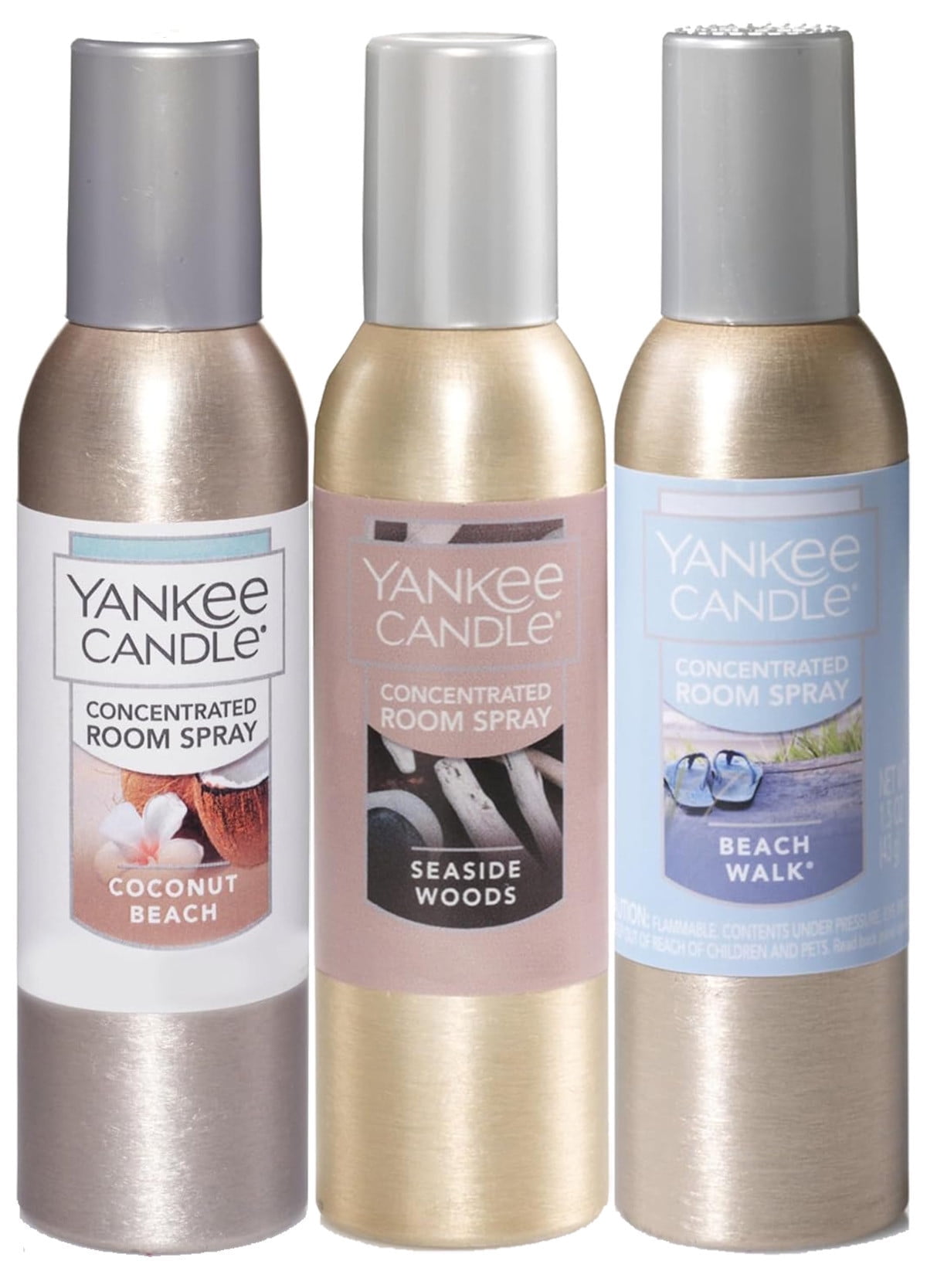 Yankee Candle Sea & Sand Spray Trio Concentrated Room Spray Variety ...