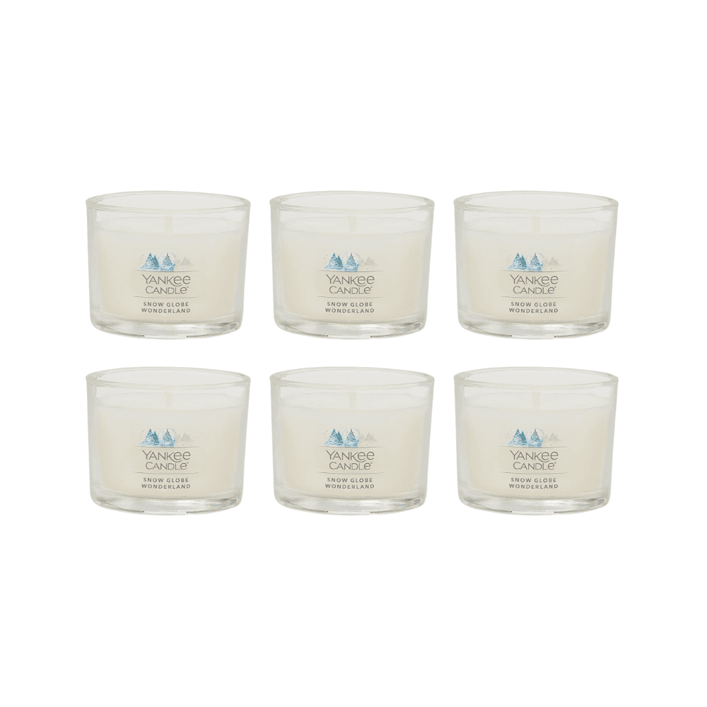 Yankee Candle Snow Globe Wonderland Mini Candle, Eucalyptus Mint ...