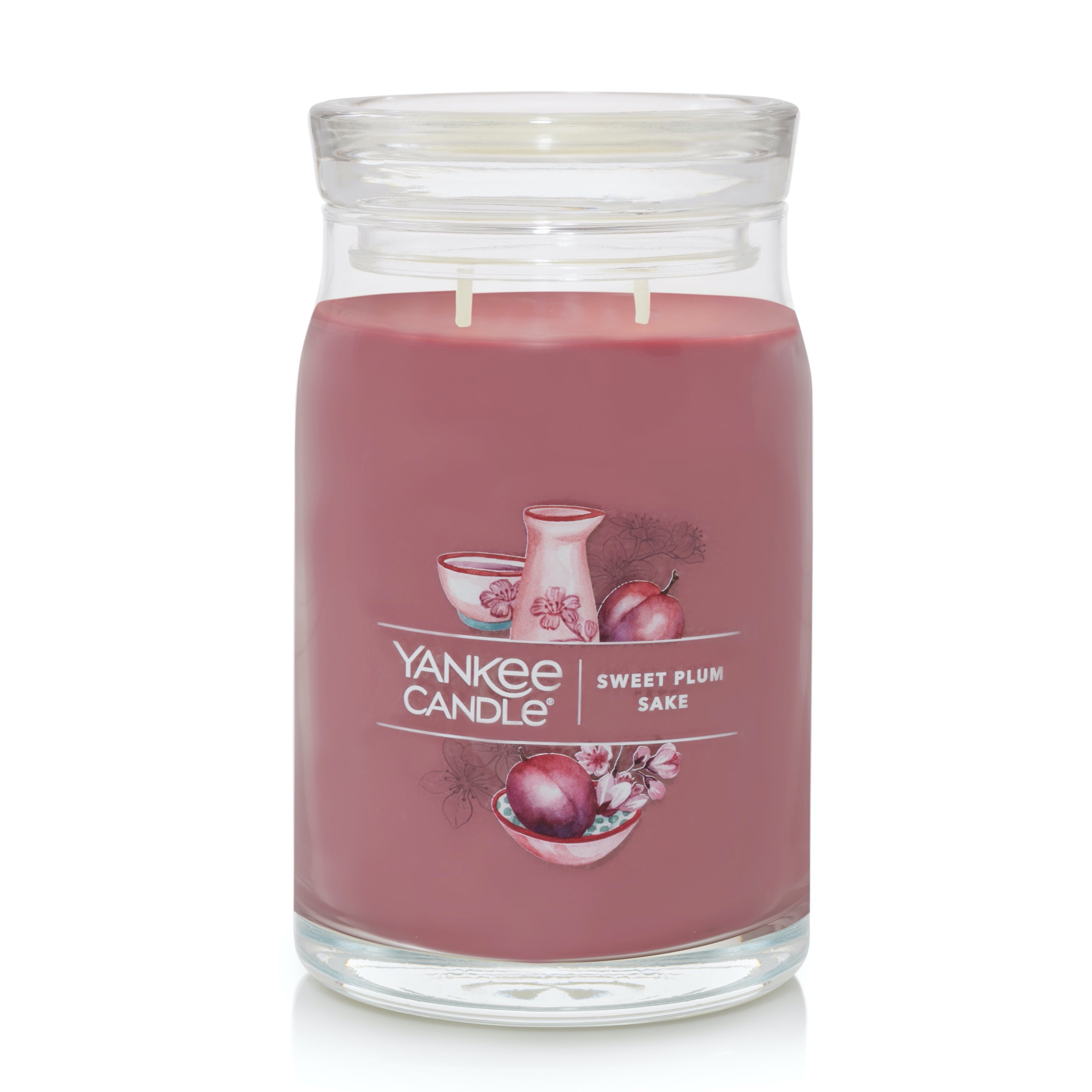 Yankee Candle Sweet Plum Sake Large Jar Candle, Soy-Wax Blend, Dual ...