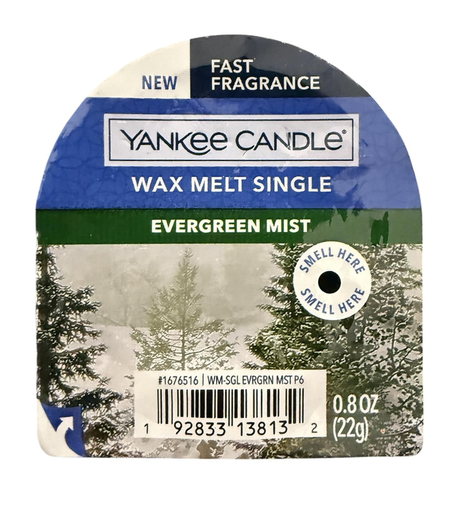 Yankee Candle Wax Melt Single Evergreen Mist 0.8 oz. - Walmart.com