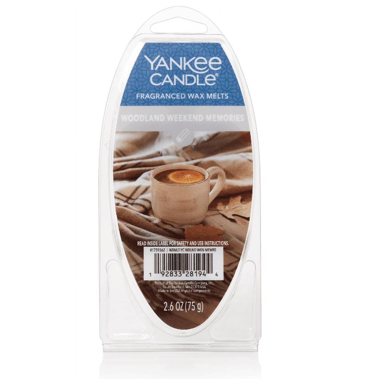 Yankee Candle Woodland Weekend Memories Fragranced 6pc Wax Melts, 2.6 ...