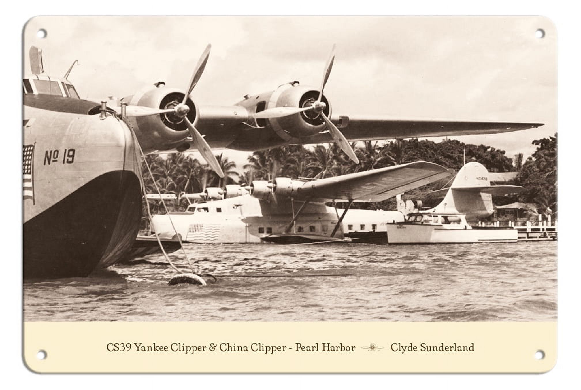 The Yankee and China Clipper (Boeing 314) - Pearl Harbor Hawaii 1939 ...