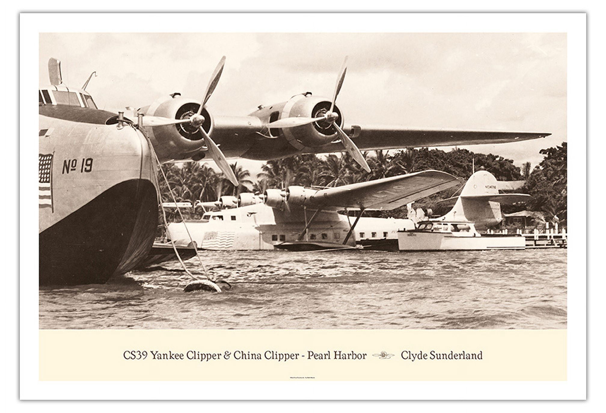 The Yankee and China Clipper (Boeing 314) - Pearl Harbor Hawaii 1939 ...