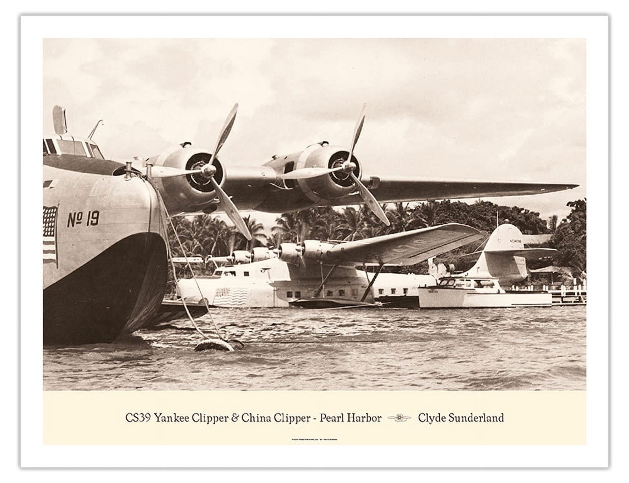 The Yankee and China Clipper (Boeing 314) - Pearl Harbor Hawaii 1939 ...