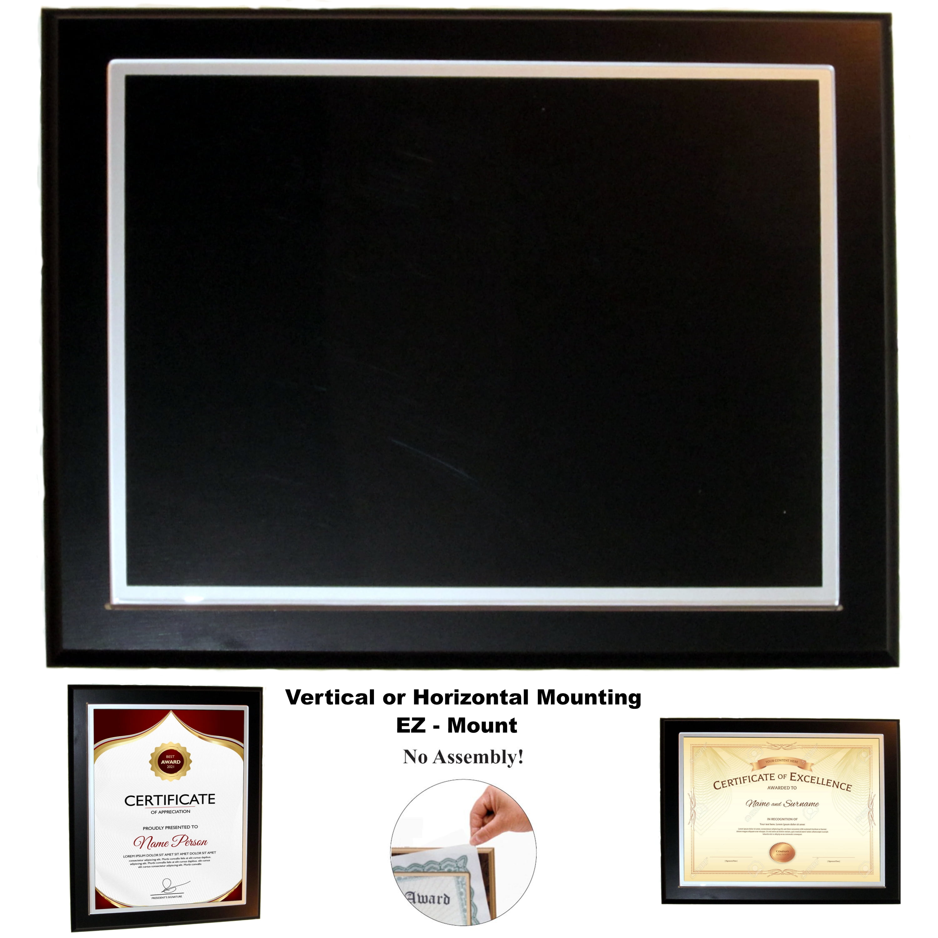 Yankee Plak Deluxe Award Certificate Holder & Picture Frame Black 14 x ...