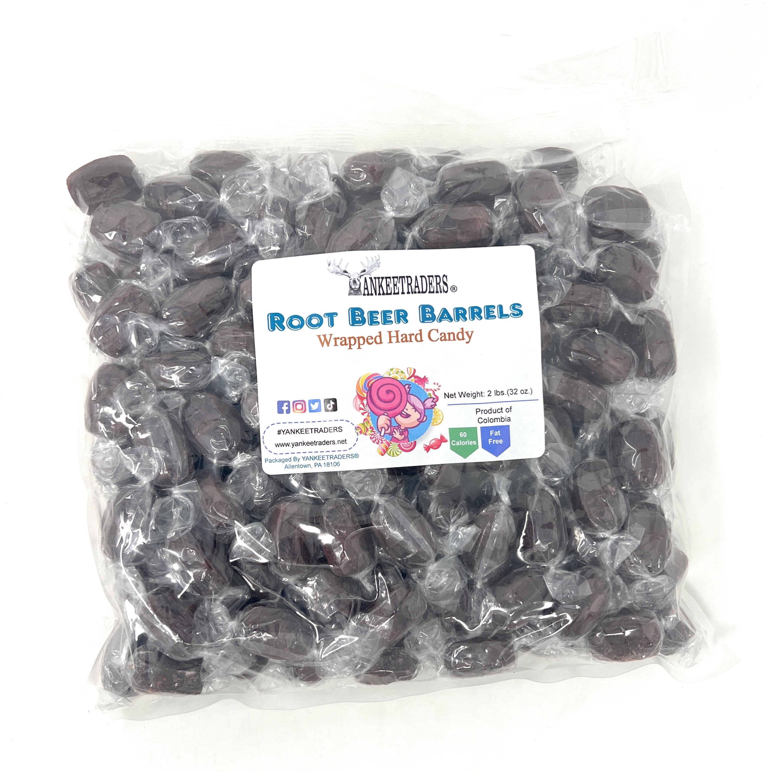 Yankee Traders Candy Barrels, Old Fashioned Root Beer Hard Candy, 2 ...