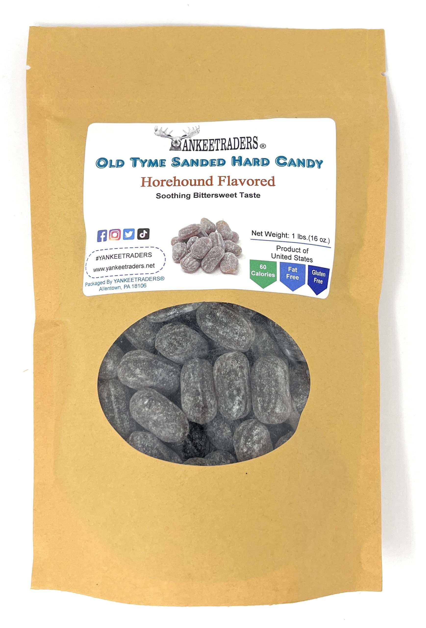 Yankee Traders Old Tyme BCF26 Sanded Hard Candy, Horehound, 1 Pound ...