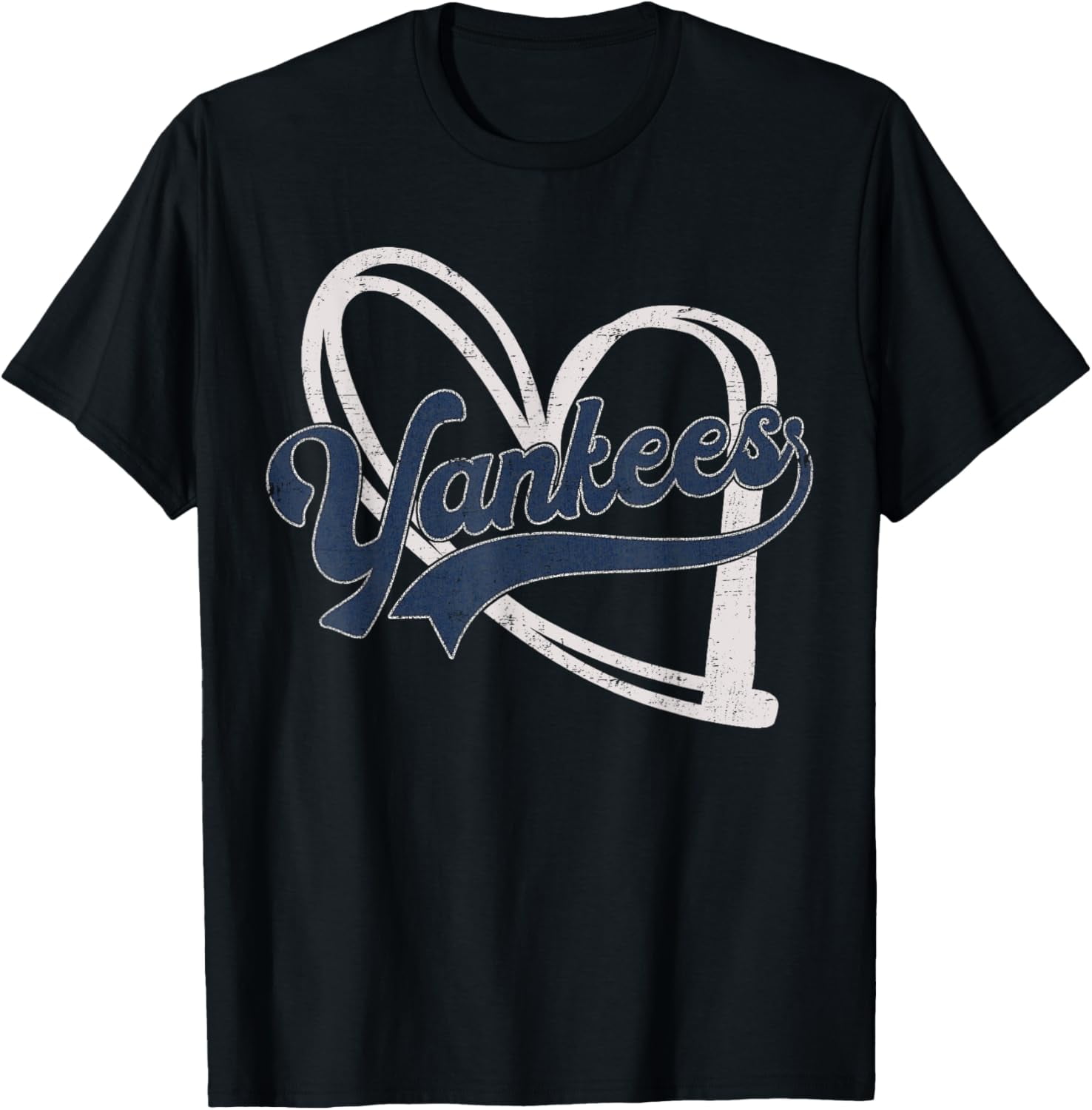 Yankees Heart Vintage Retro Men Women Boy Girl T-Shirt - Walmart.com
