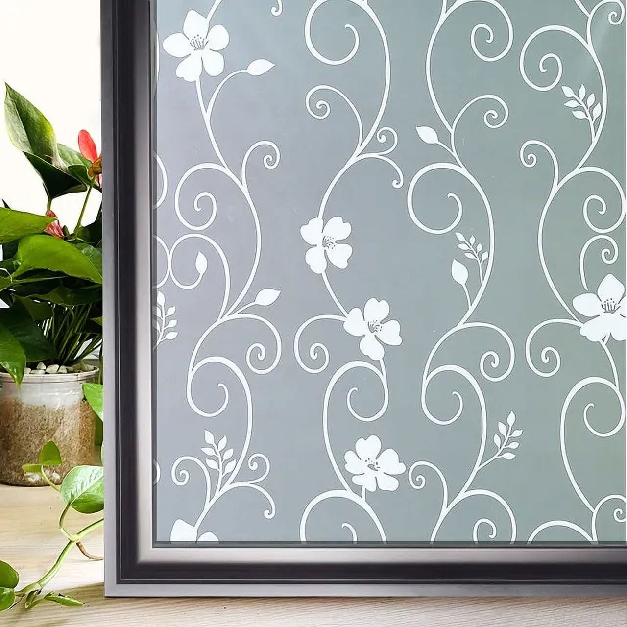 Yanluna 2/3/5Meter Frosted Window Film Privacy Stained Glass Self ...