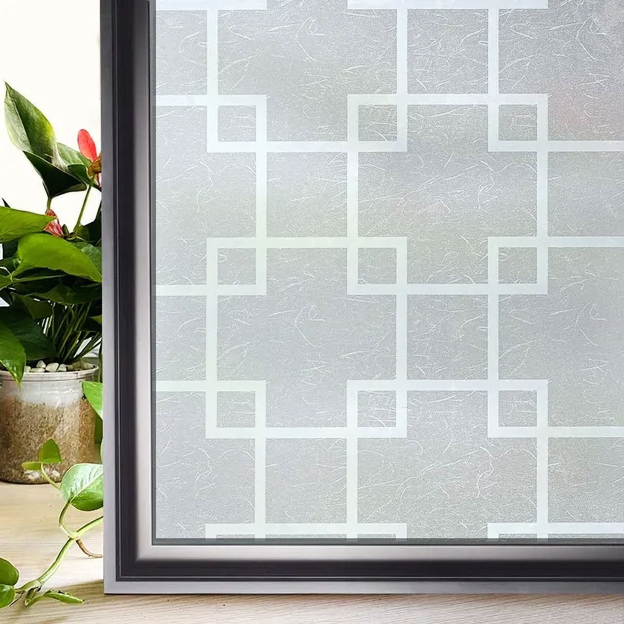 Yanluna 2/3/5Meter Frosted Window Film Privacy Stained Glass Self ...