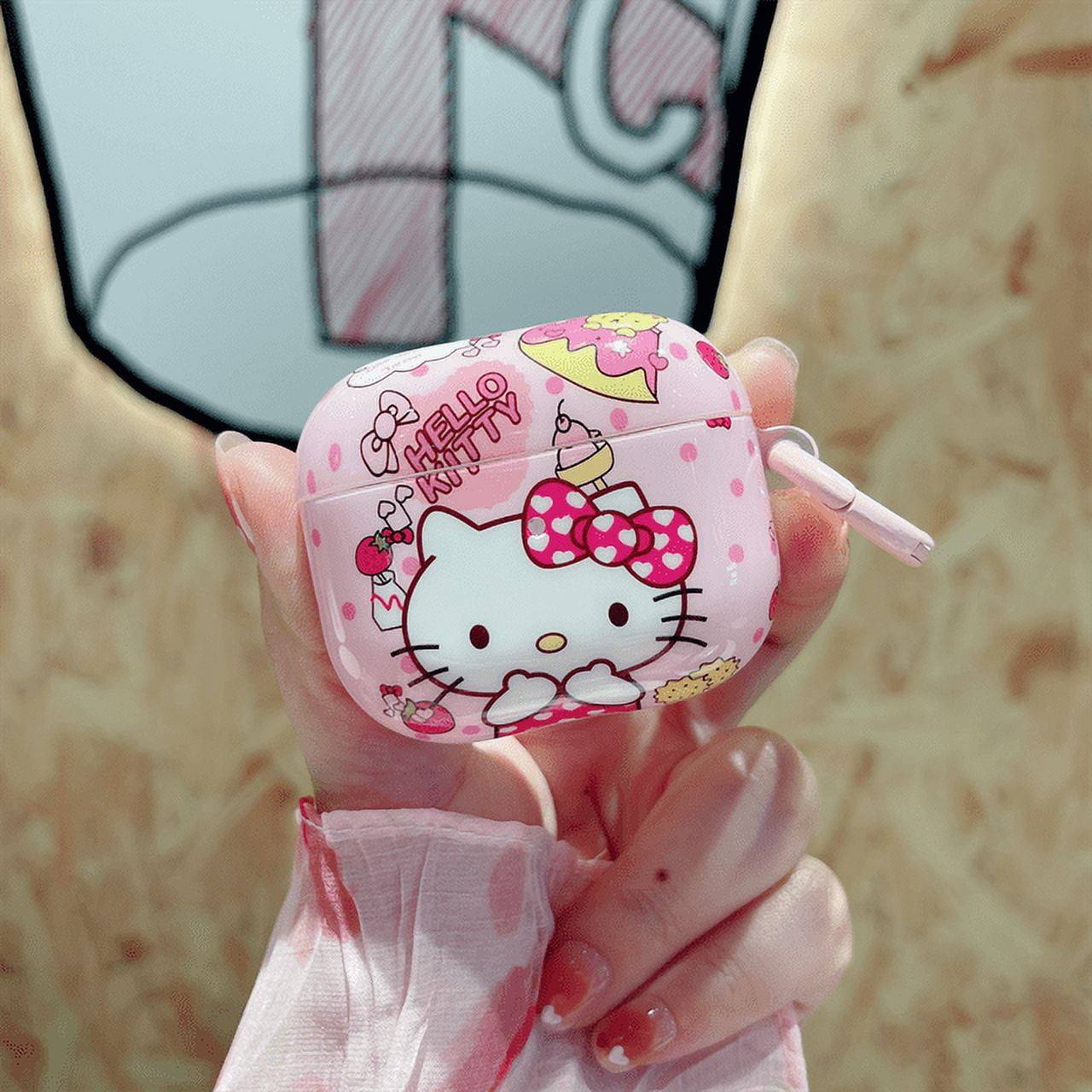 Yanluna 2024 Sanrio Pink Hello Kitty Cases For Apple Airpods3/2/1 Cute ...