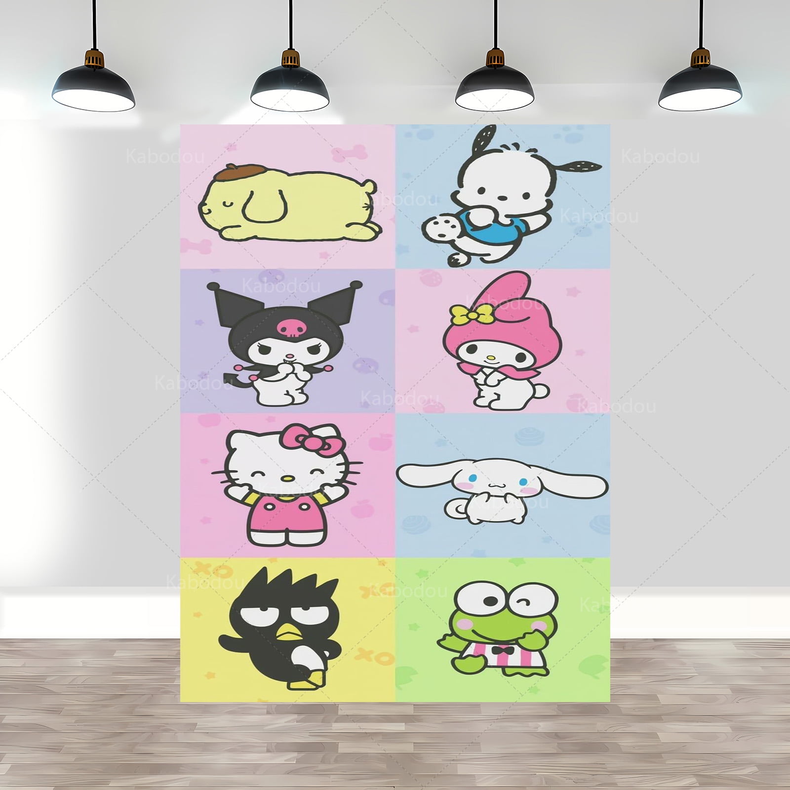 Yanluna Backdrop Hello Kitty Party Background Decor Girl Kids Birthday ...