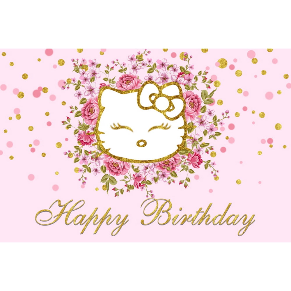 Yanluna Custom Kuromi Hello Kitty Party Backdrop Decor Girl Kids ...