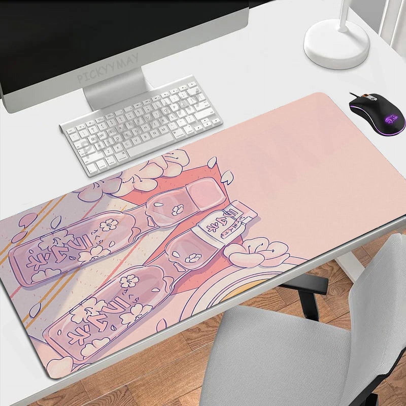 Yanluna Cute Large Mouse Pad Pink 100x50cm Big Computer Mousepads ...