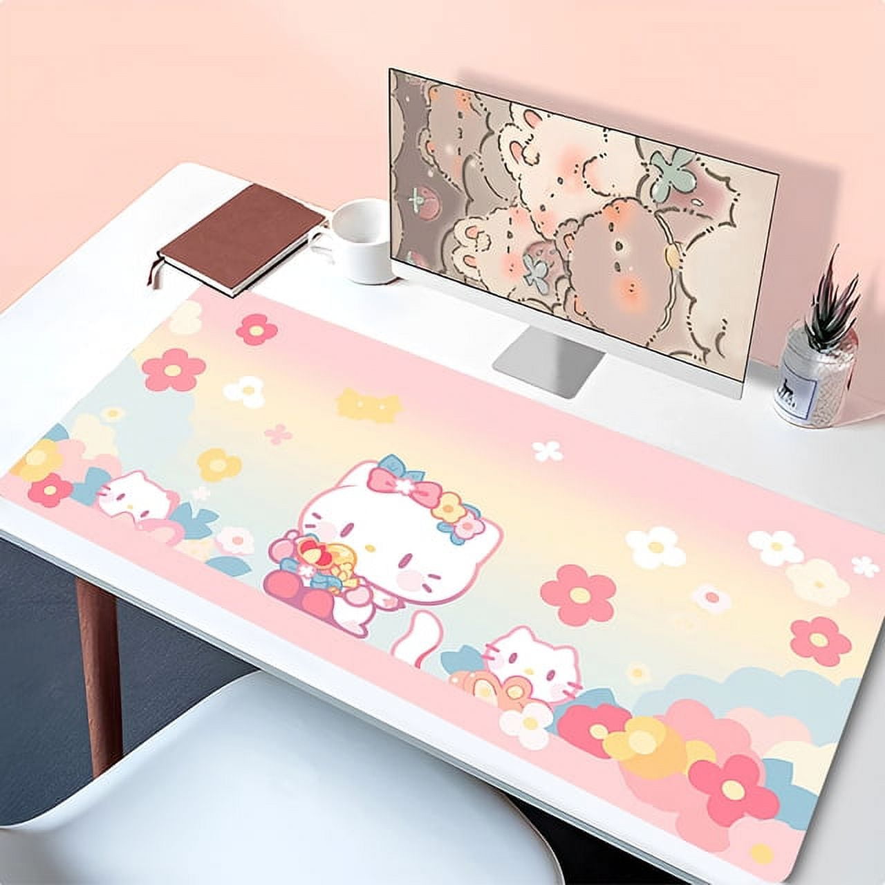 Yanluna Cute Pink Sanrio Anime Mouse Pad Laptop Hello Kitty Kawaii Girl ...