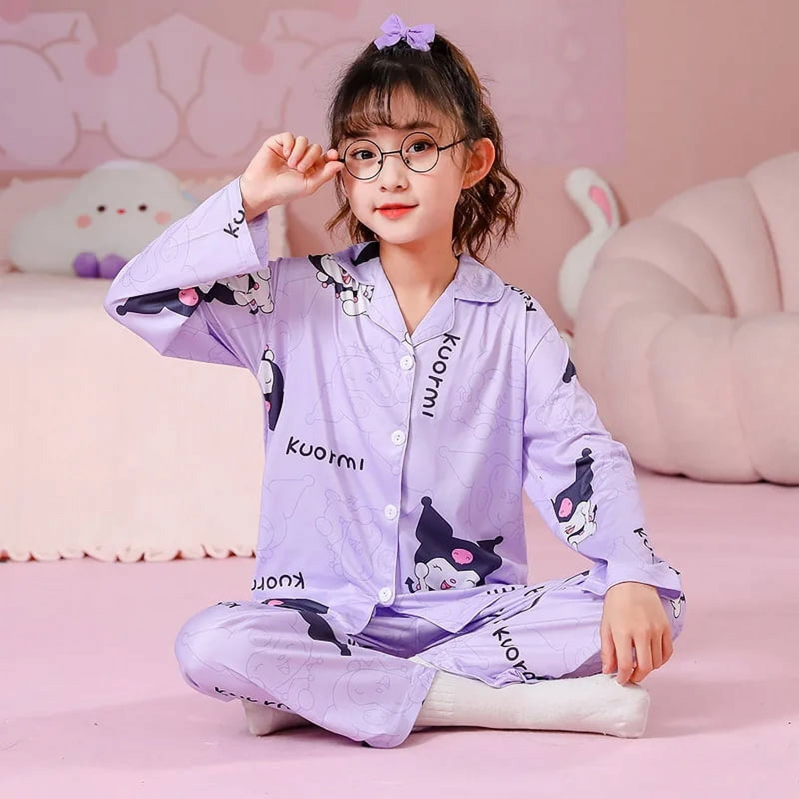 Yanluna Cute Sanrio Cinnamoroll Kids Pajamas Kuromi Mymelody Hellokitty ...
