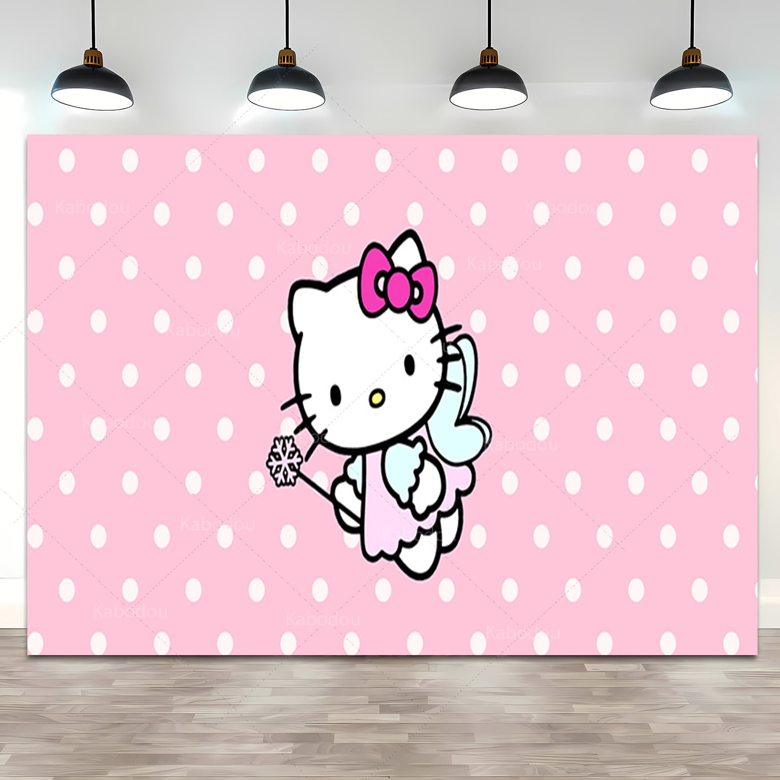 Yanluna Hello Kitty Backdrop Girl Birthday Party Photography Background ...