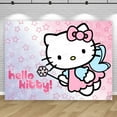 Yanluna Hello Kitty Backdrop Party Decoration Girl Kids Birthday ...