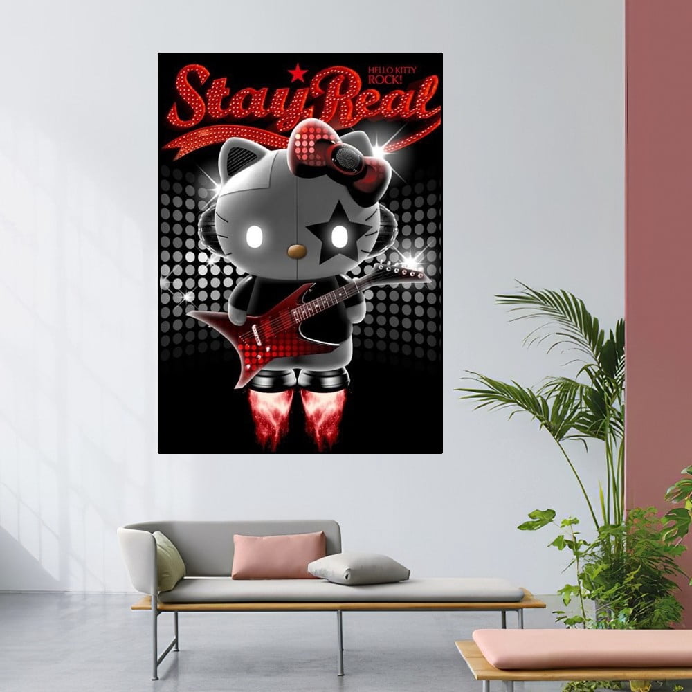 Yanluna Hello Kitty Poster Home Room Decor Livingroom Bedroom Aesthetic ...
