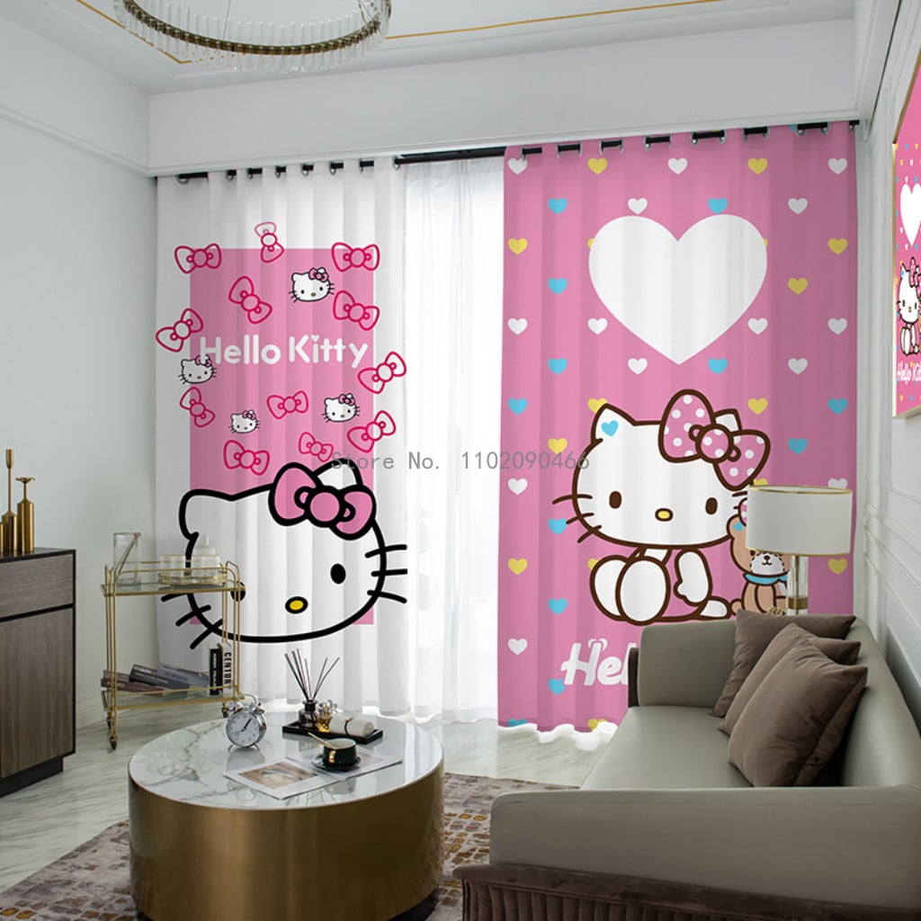Yanluna Lovely Hello Kitty Blackout Curtain Window Shade Cartoon ...