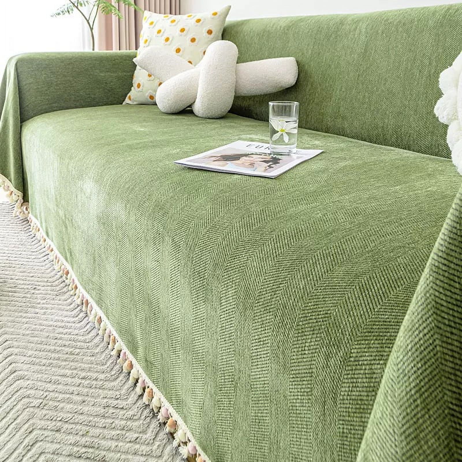 Yanluna Modern simple chenille herringbone sofa cover cloth Four ...