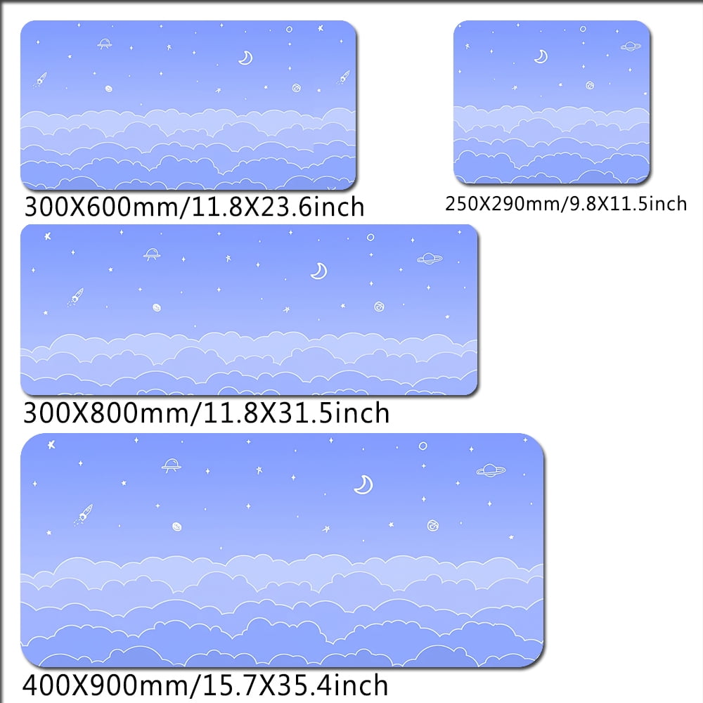 Yanluna Mouse Pad Cute Aesthetic Big xxl Large Kawaii women Desk Mouse ...