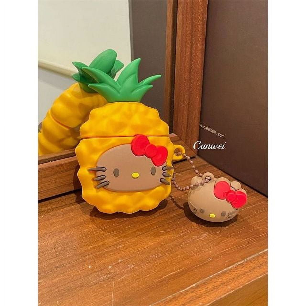 Yanluna Sanrio 3D Cartoon Cute Pineapple KT Bluetooth Earphone Case For Airpods 1 2 3 New Pro ...