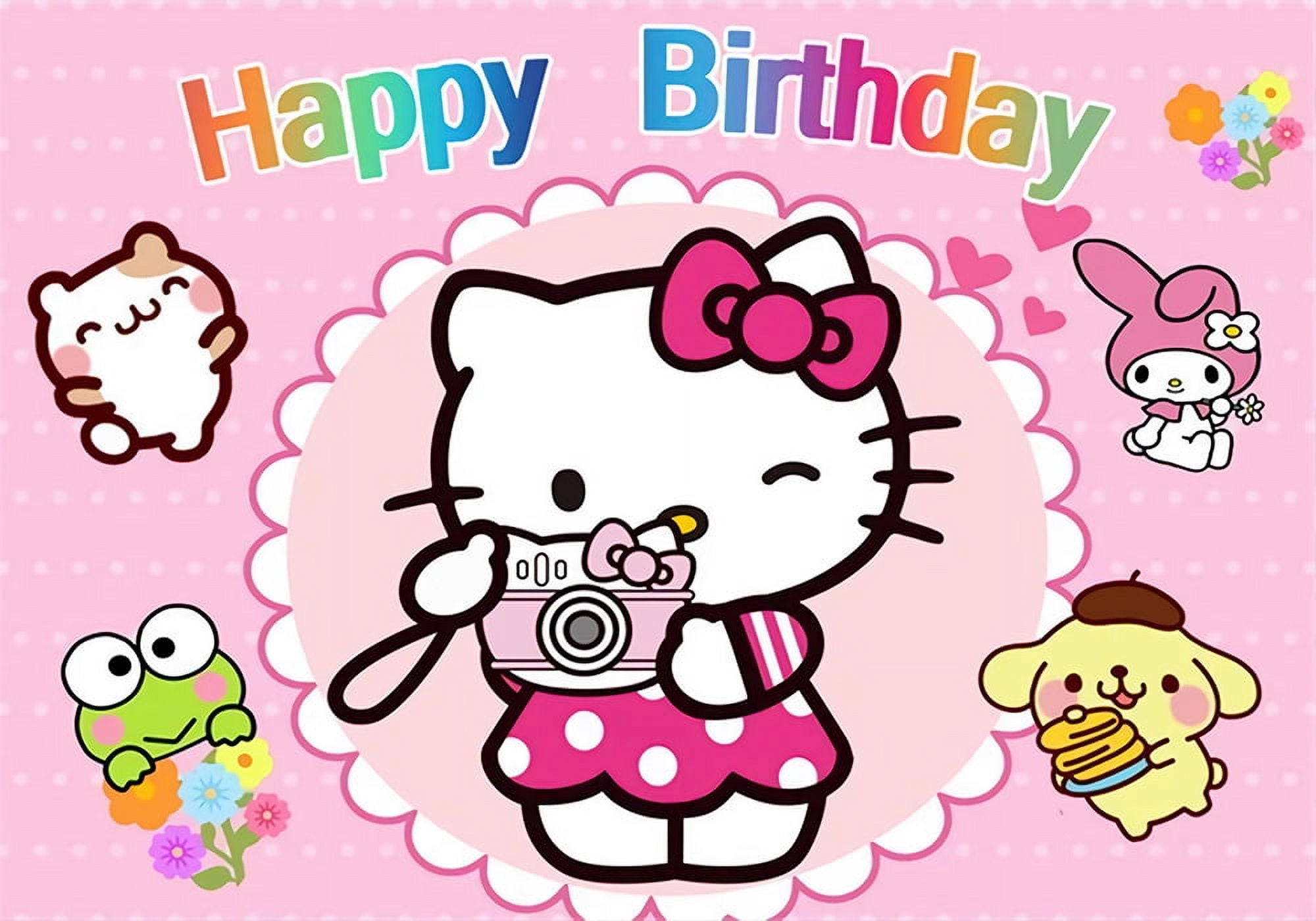 Yanluna Sanrio Hello Kitty Party Background Decoration Girl Child ...