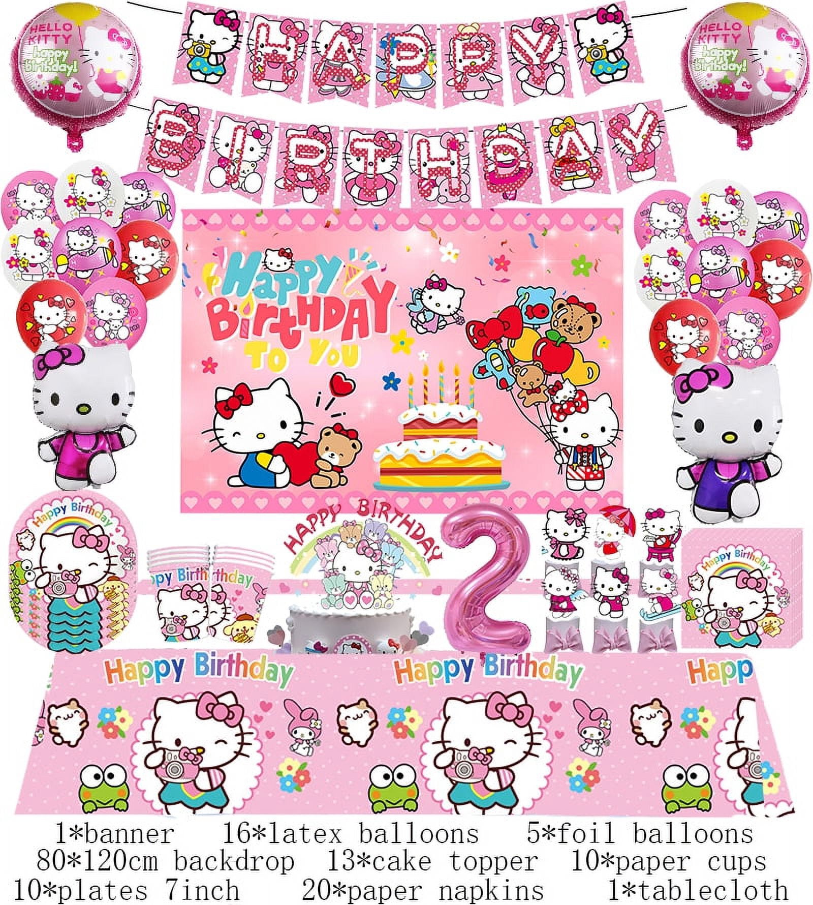 Yanluna Sanrio Theme HelloKitty Birthday Party Decoration Latex Balloon ...