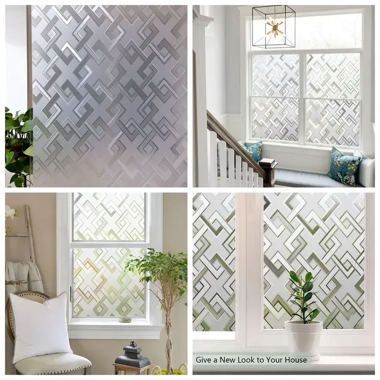 Yanluna Window Privacy Film Frosted Glass Window Film Static Cling UV ...