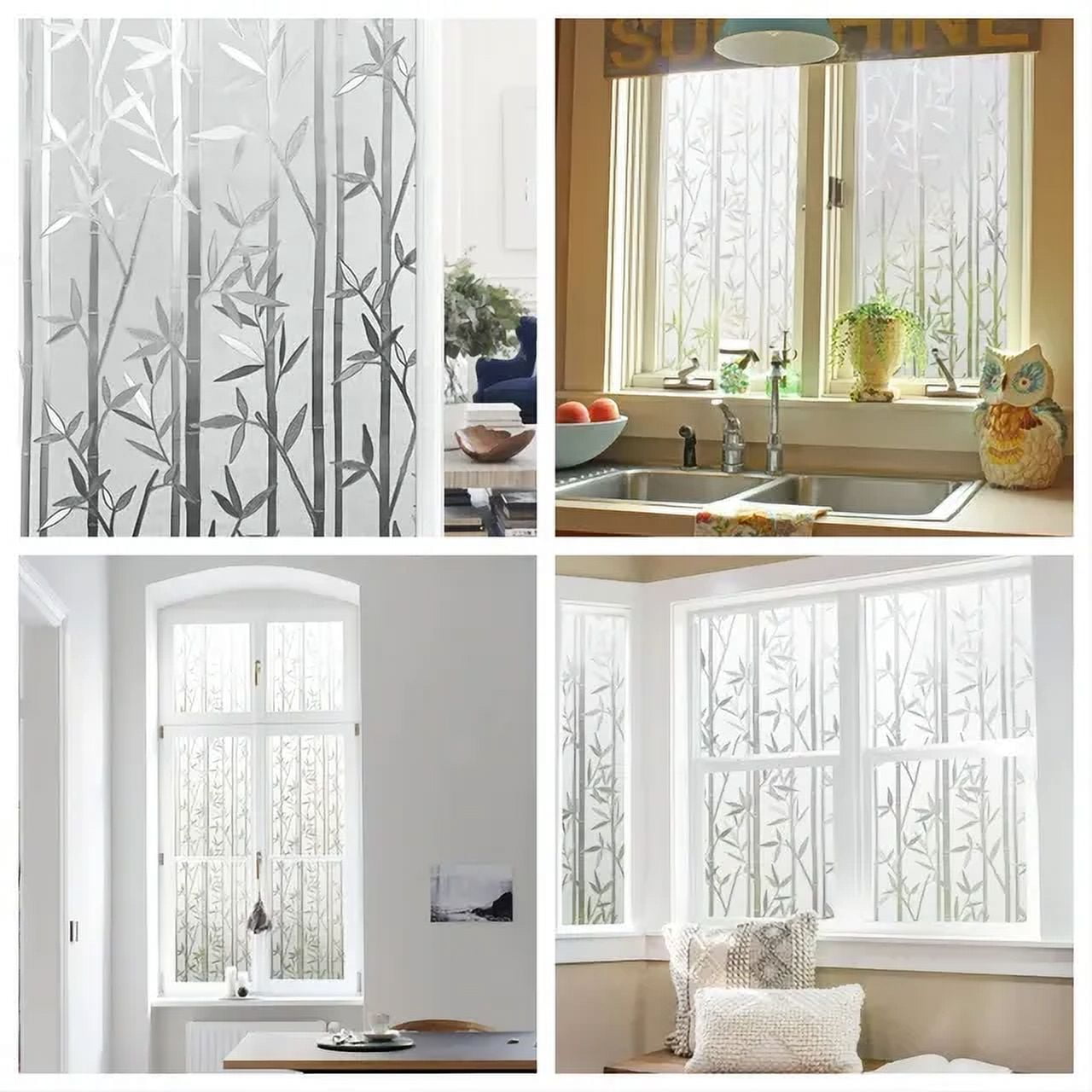 Yanluna Window Privacy Film Frosted Glass Window Film Static Cling UV ...