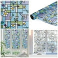 Yanluna Window Privacy Film Stained Glass Window Clings Decorative ...