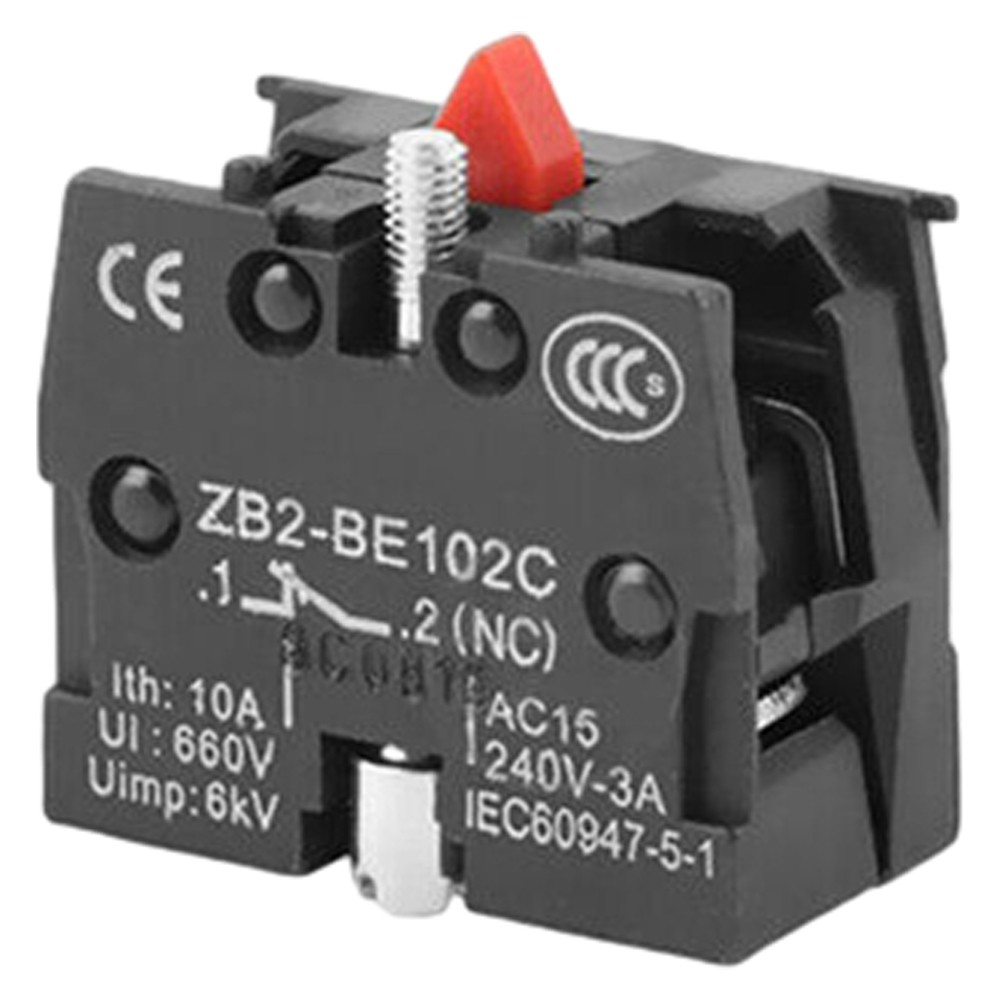 Yannee 1 Pcs 10A 600V ZB2-BE101C/BE102C NO N C Push Button Joystick Switch,switch - Walmart.com
