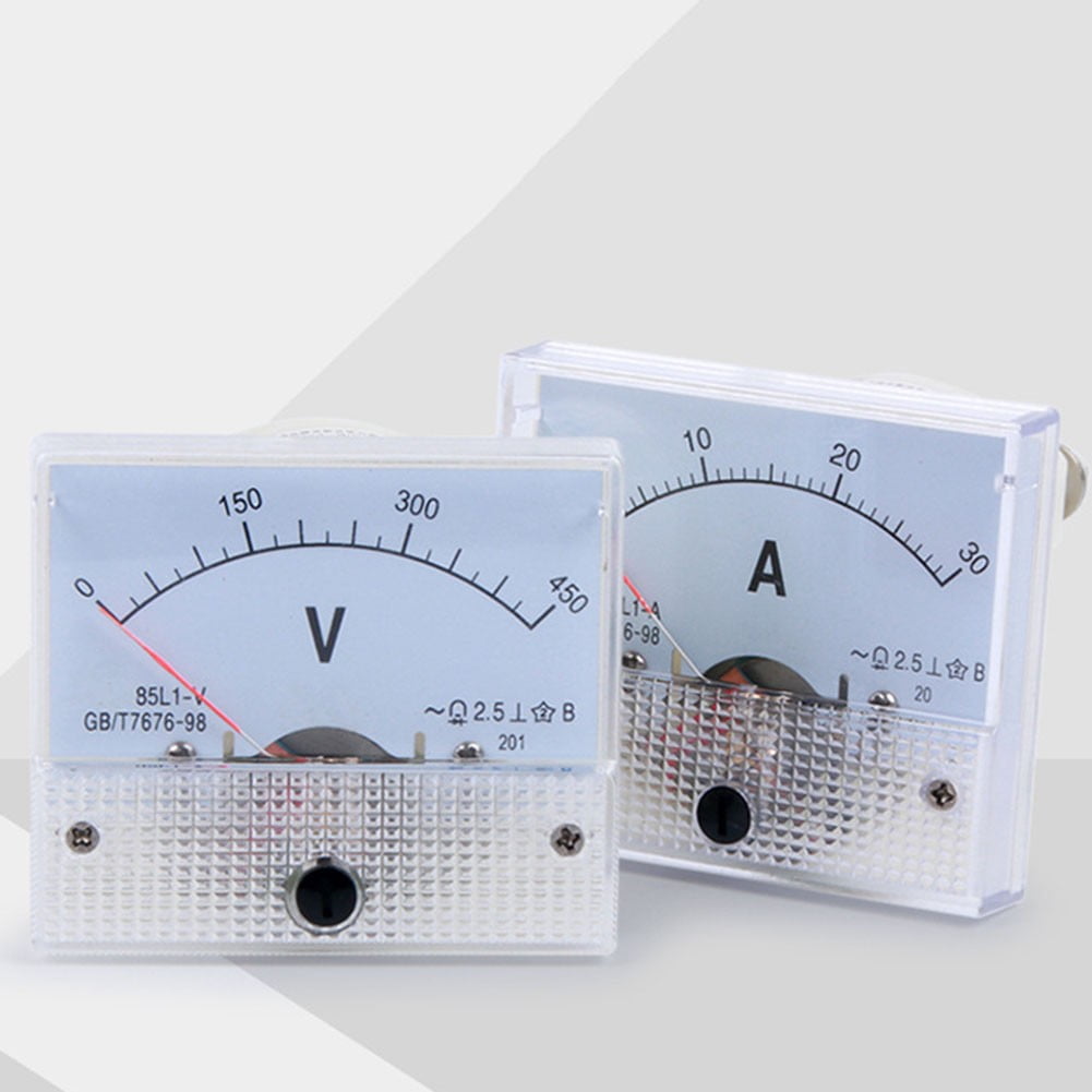 Yannee 1 Pcs Ammeter DC Analog 5A-50A Panel Mechanical Pointer Ammeter ...
