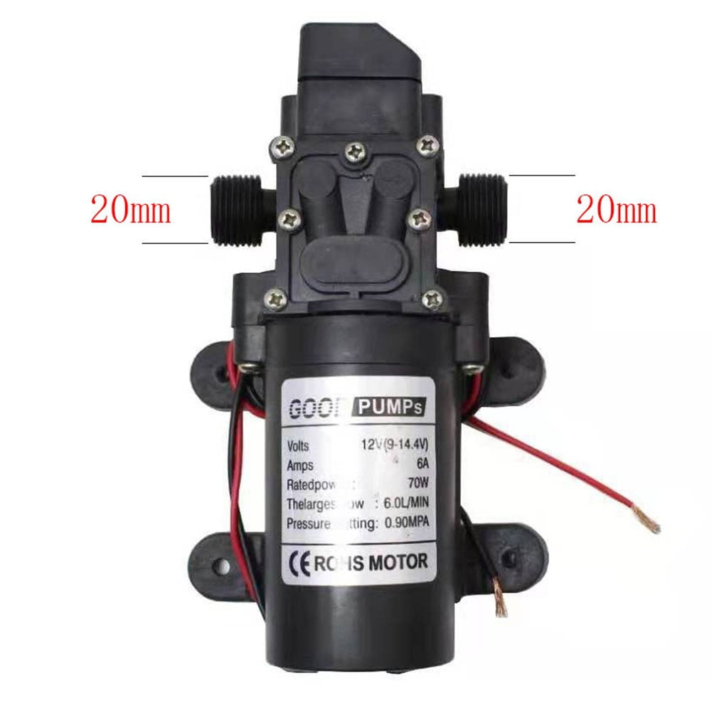 Yannee 1 Pcs DC 12V Diaphragm Pump 1.2 GPM 100 PSI Pressure Switch ...