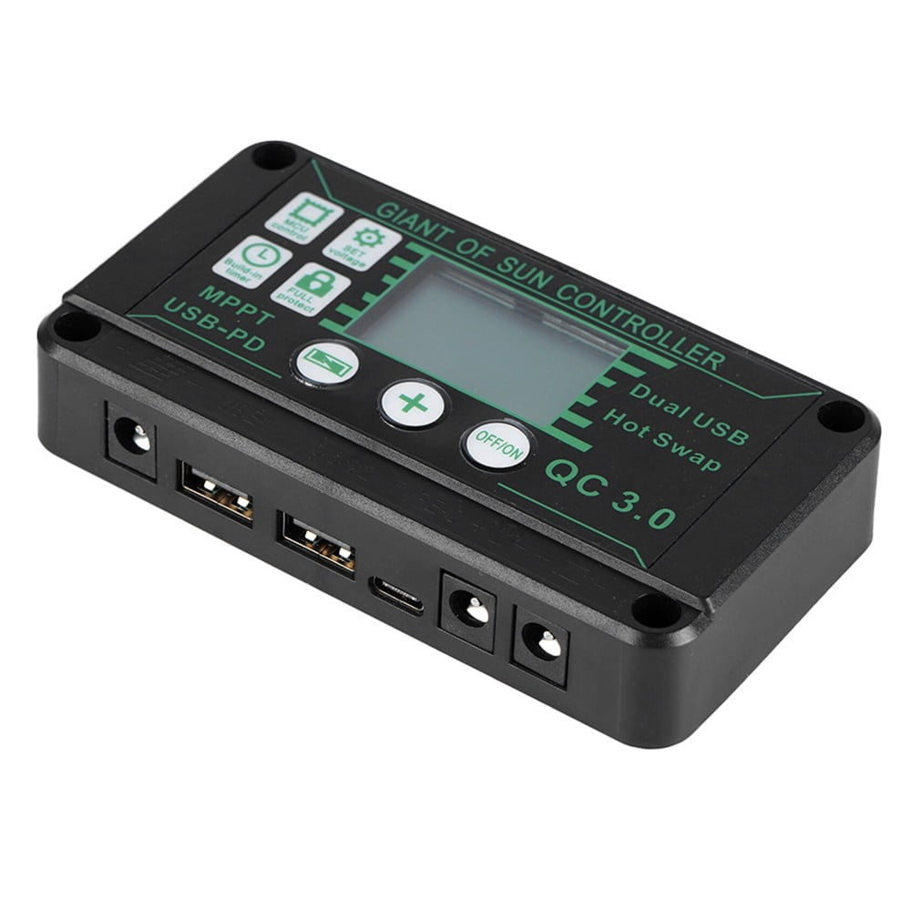 Yannee 1 Pcs Solar Panel Regulator 20A Digital Display Waterproof MPPT ...